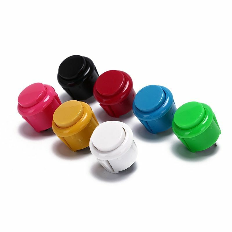 5pcs 24mm Push Button for Arcade Game Joystick Controller Multi Colors ...